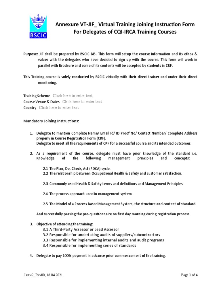 Virtual Training Joining Instructions | PDF | Internet | Internet Access