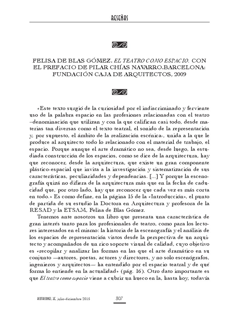 Articulo Felisa de Blas | PDF | Teatro | Immanuel Kant