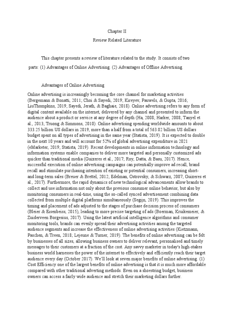 Chapter II Review Related Literature | PDF | Retail | Advertising