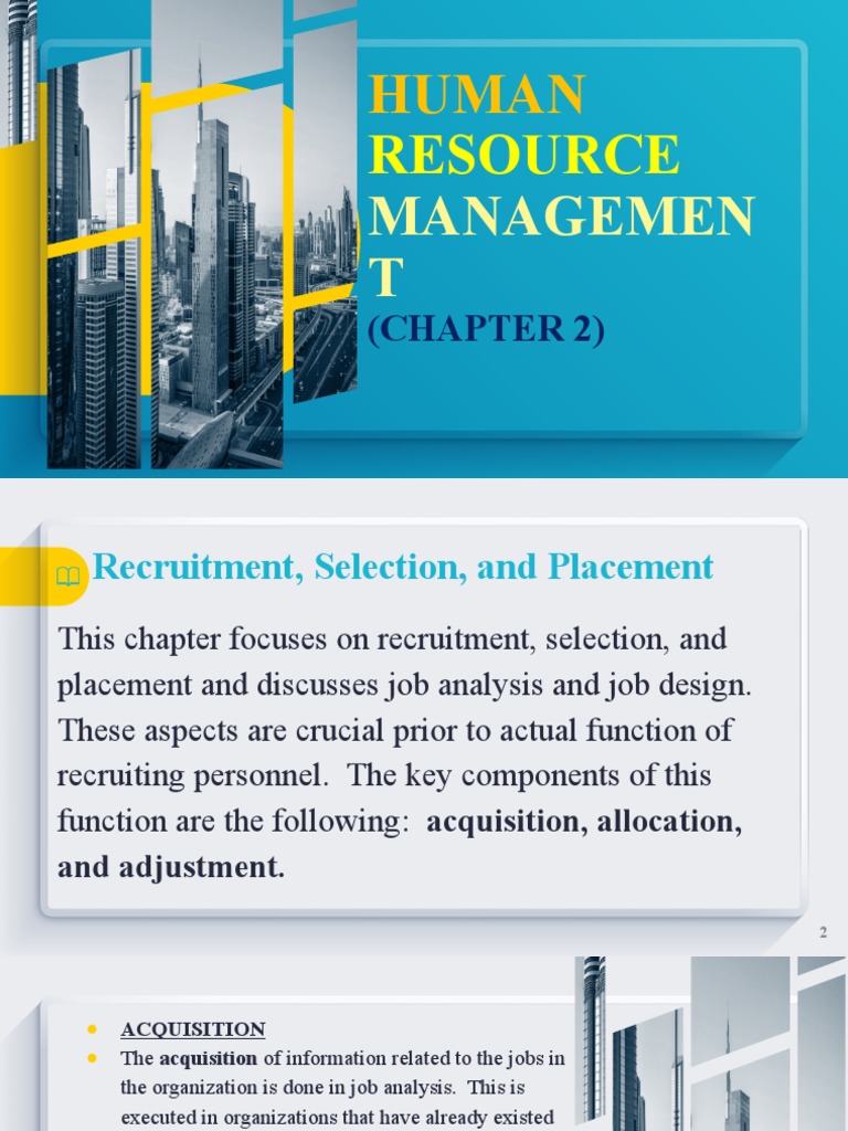 Chapter 2 HRM | PDF | Recruitment | Employment