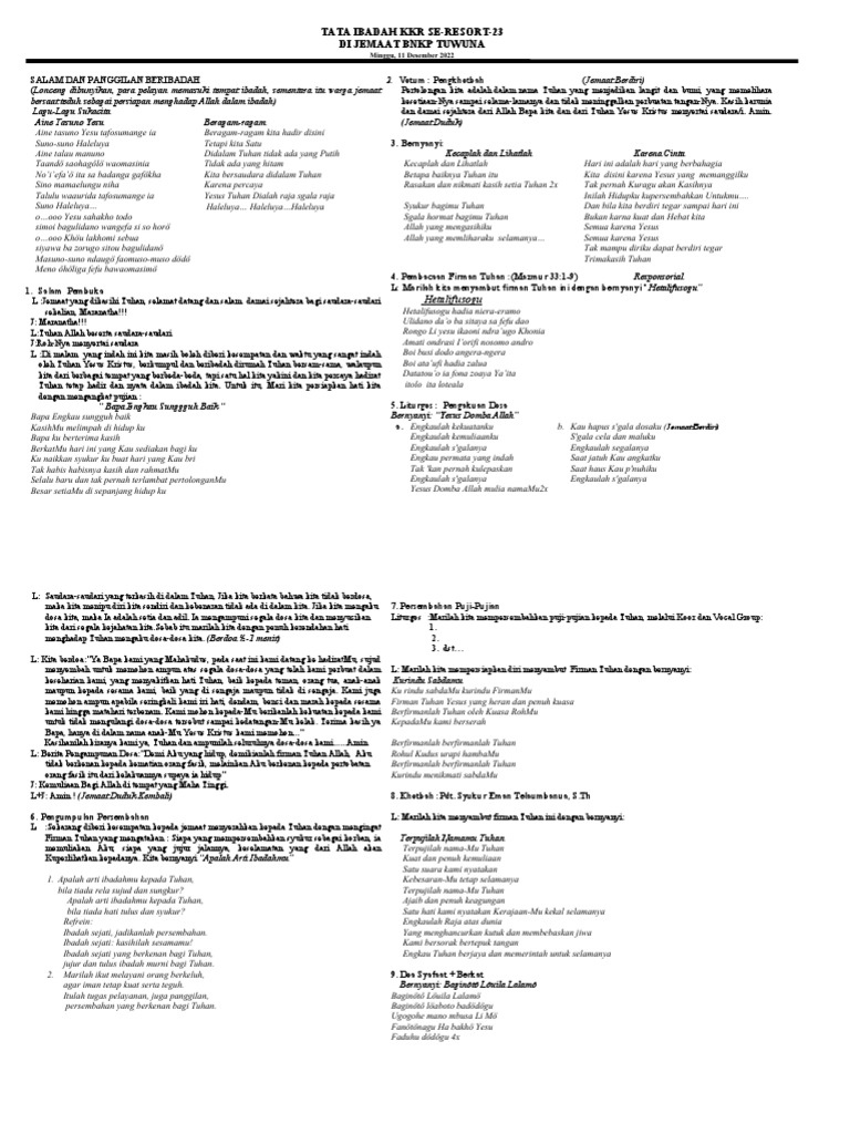 TATA IBADAH KKR SEresort | PDF