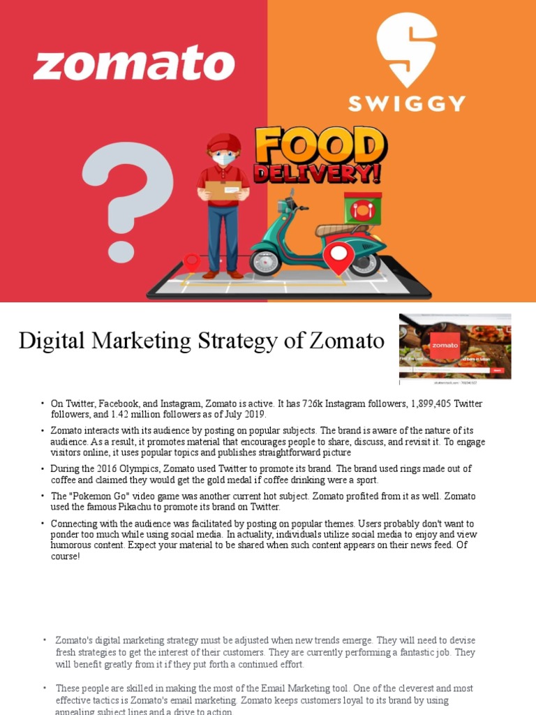 Marketing Strategy of Zomato Vs Swiggy by Kavitha S M | PDF | Popular ...