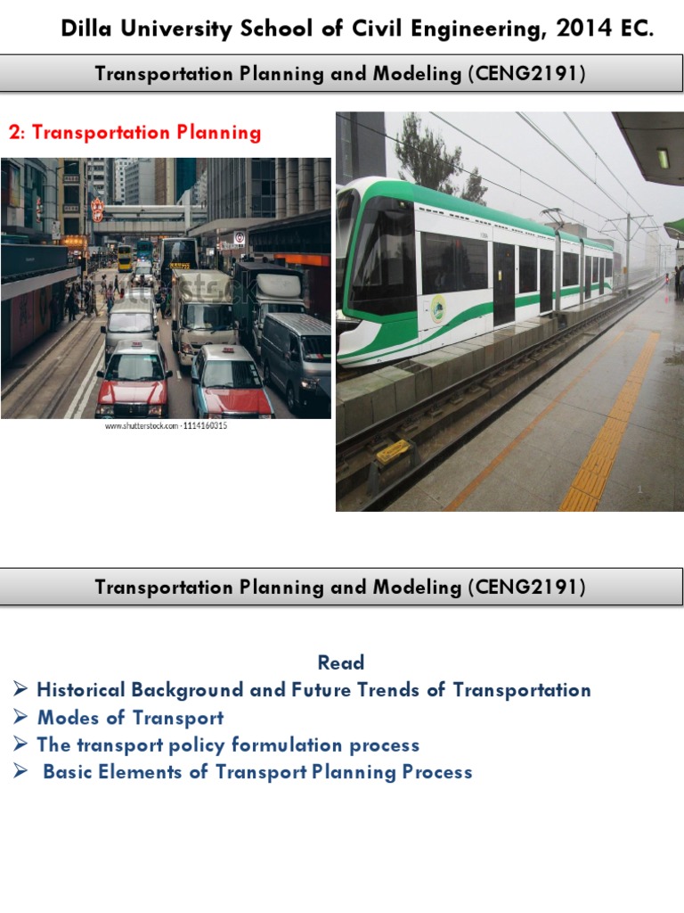 Ch-2 Transportation Planning | PDF | Transport | Policy