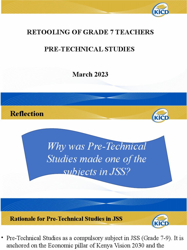 Importance of Pre-Technical Studies in JSS | PDF | Educational ...