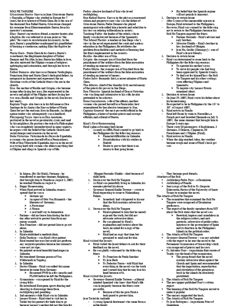 Noli Me Tangere | PDF | Philippines