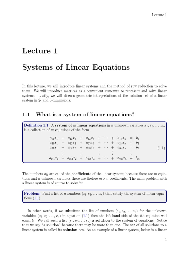 Linear Algebra-1 | PDF