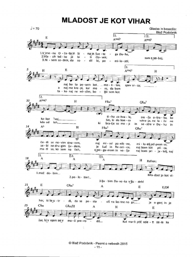 Mladost Je Kot Vihar B. Podobnik | PDF