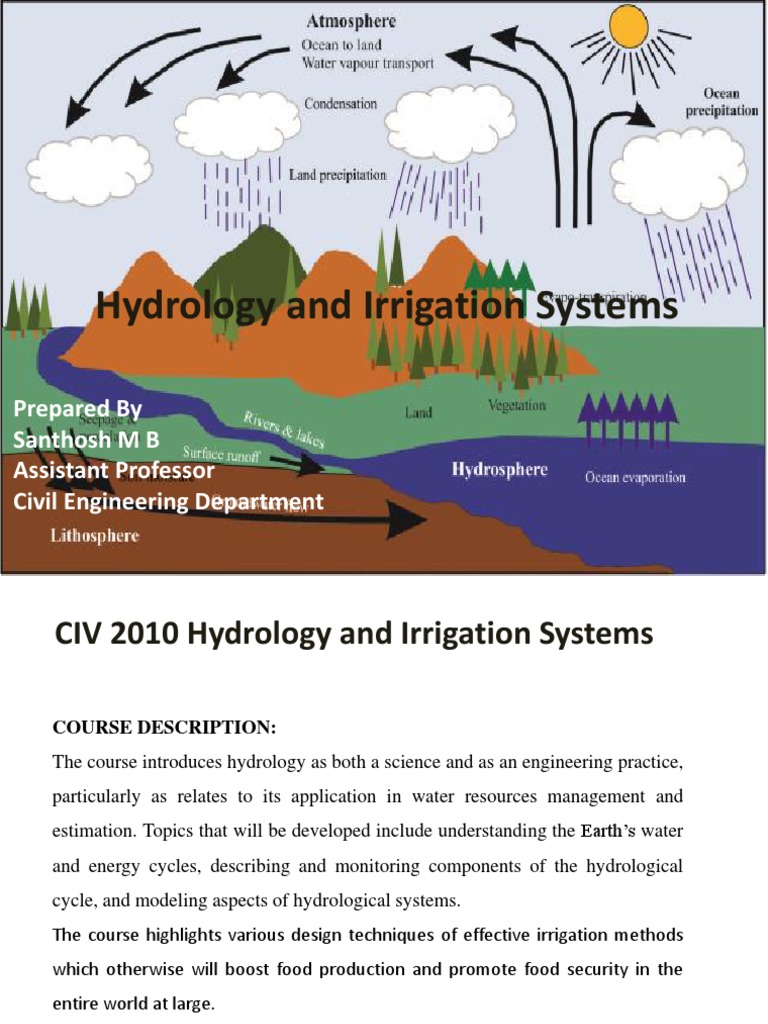 Hydrology and Irrigation Systems Course | PDF | Precipitation | Hydrology