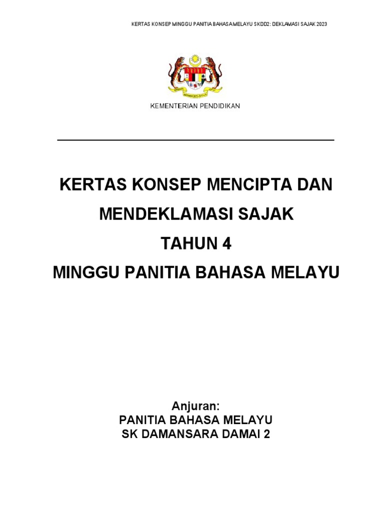 Deklamasi Sajak Tahun 4 SKDD2 | PDF