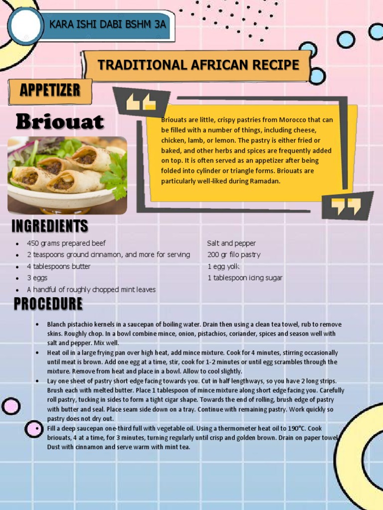 Traditional African Recipes Collection | PDF | Cakes | Pudding