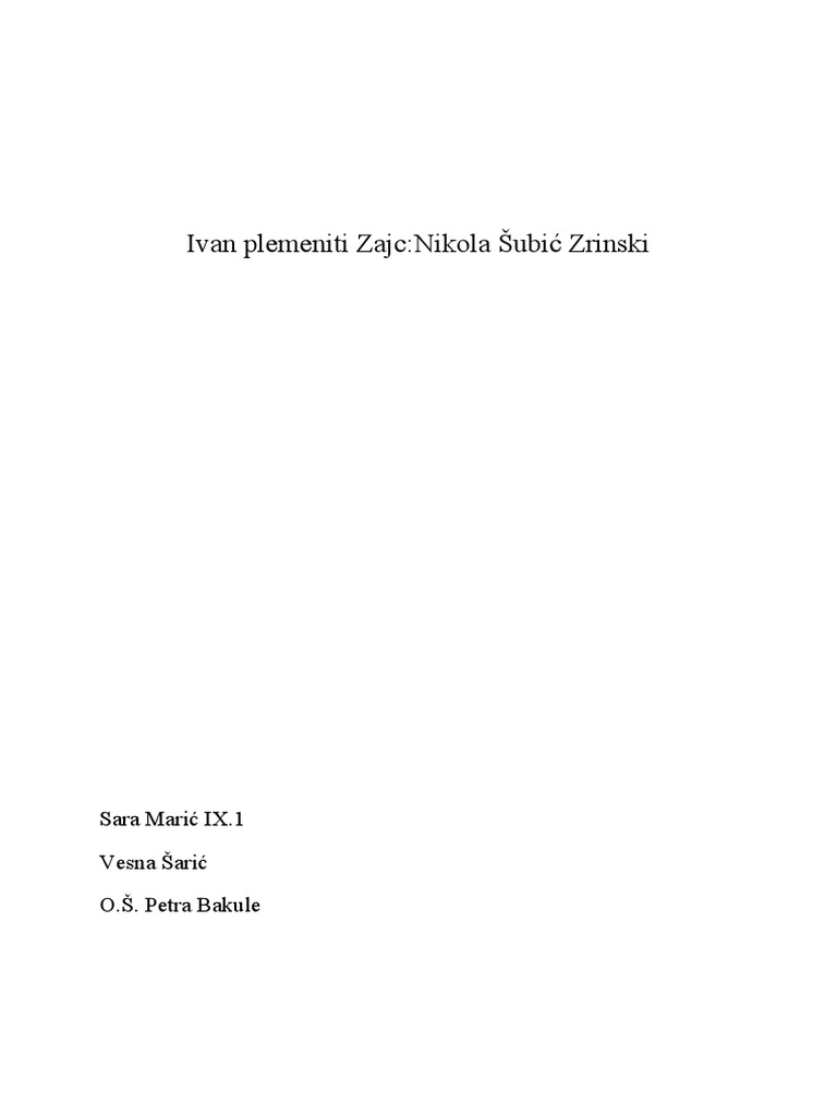Ivan Plemeniti Zajc | PDF