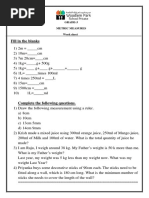 Air Around Us - Worksheet | PDF