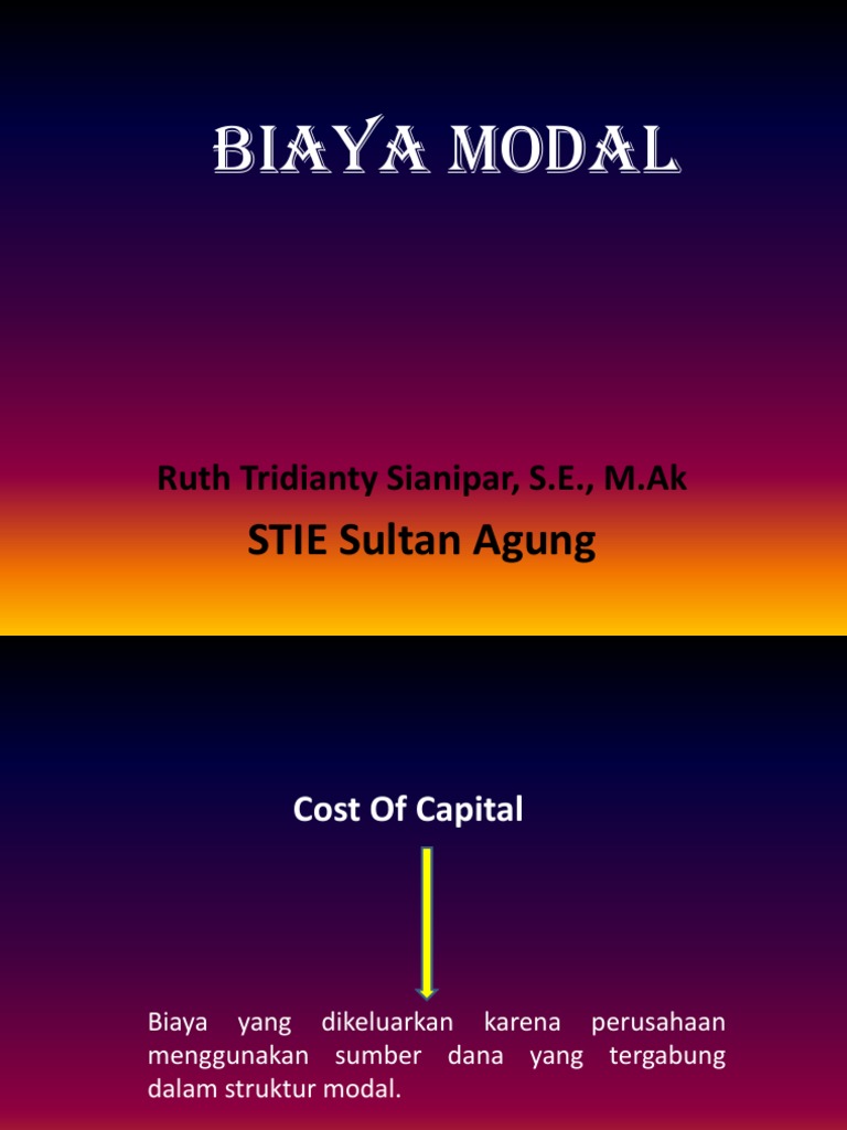 Biaya Modal | PDF