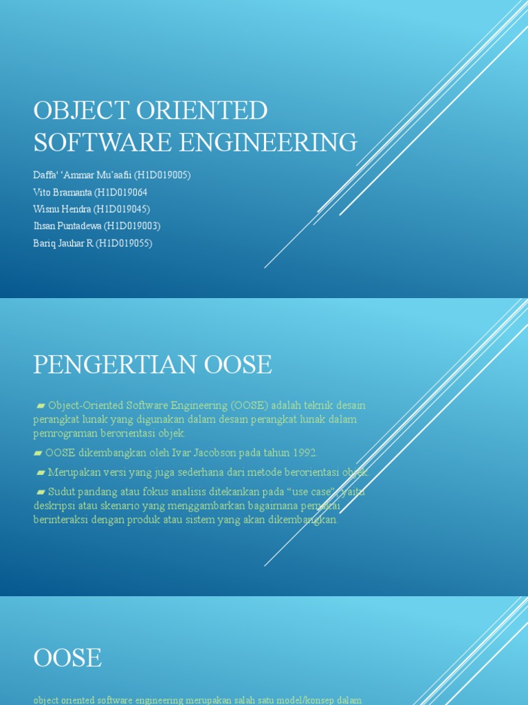 Object Oriented Software Engineering Pdf