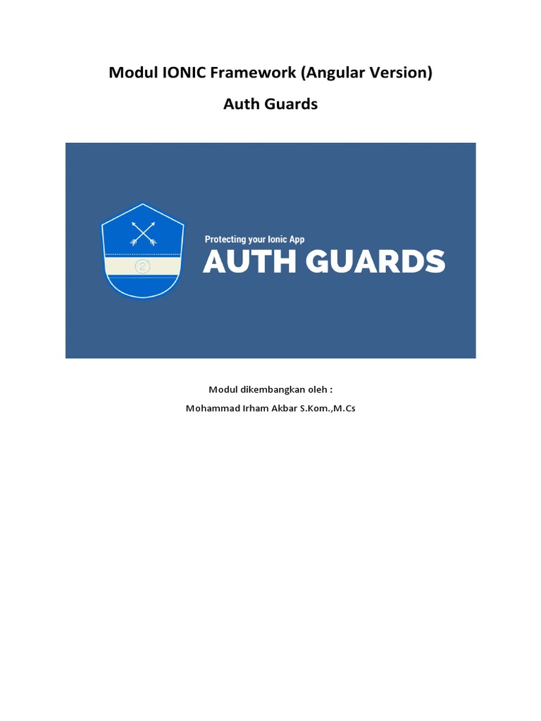 Modul IONIC Framework Auth Guard | Download Free PDF | Computing ...