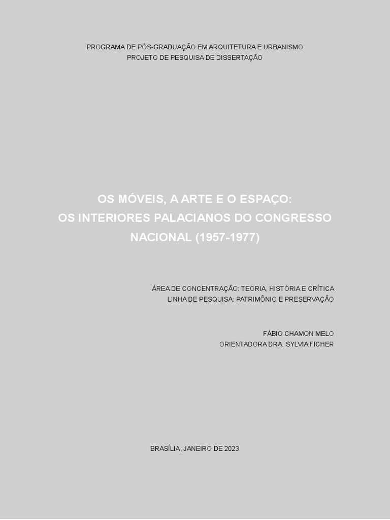 Projeto de Pesquisa - Fabio Chamon | PDF | Rio de Janeiro