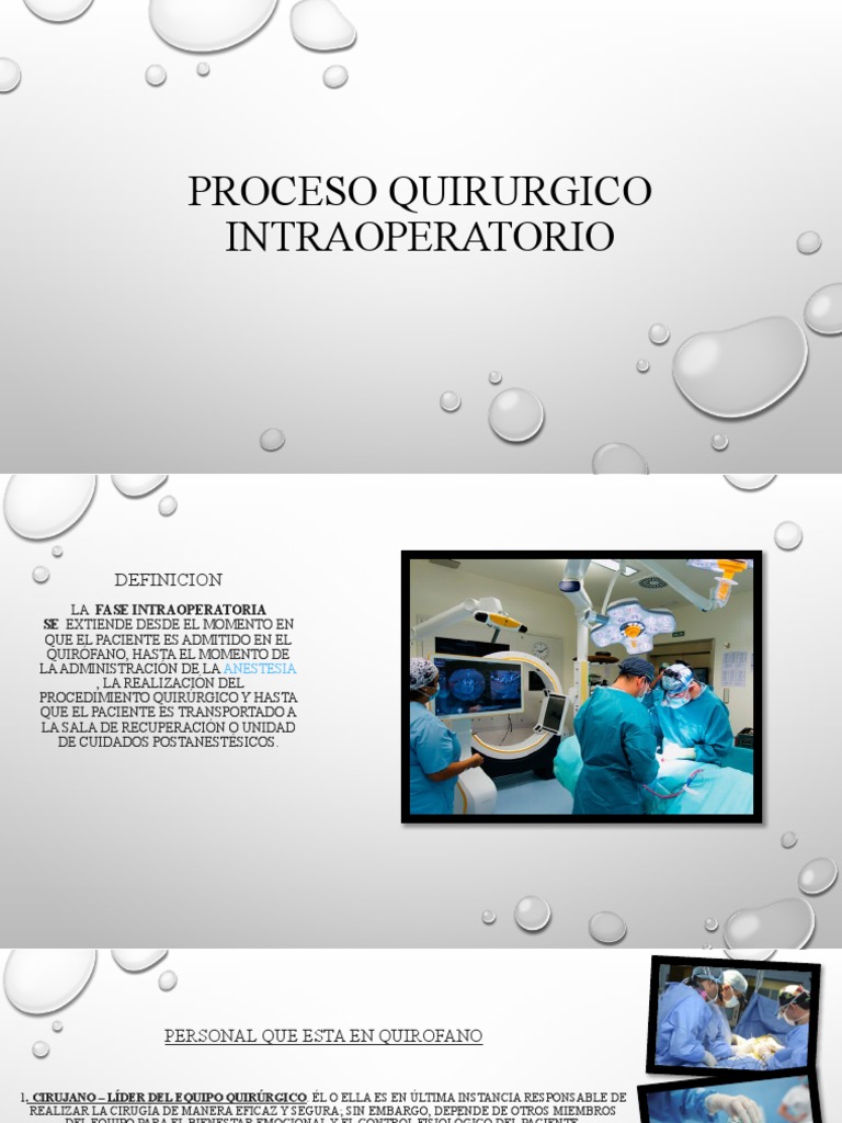 INTRAOPERATORIO | PDF | Cirugía | Anestesia
