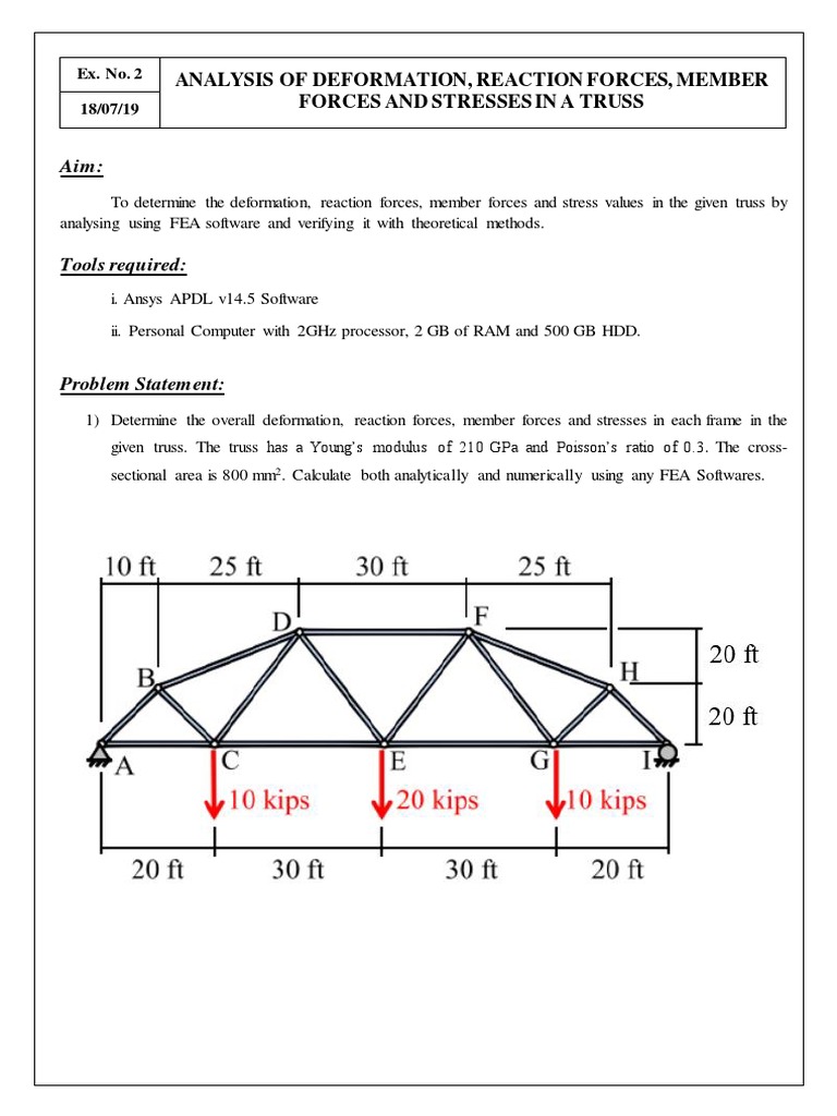 Ex 2. Truss Manual | PDF