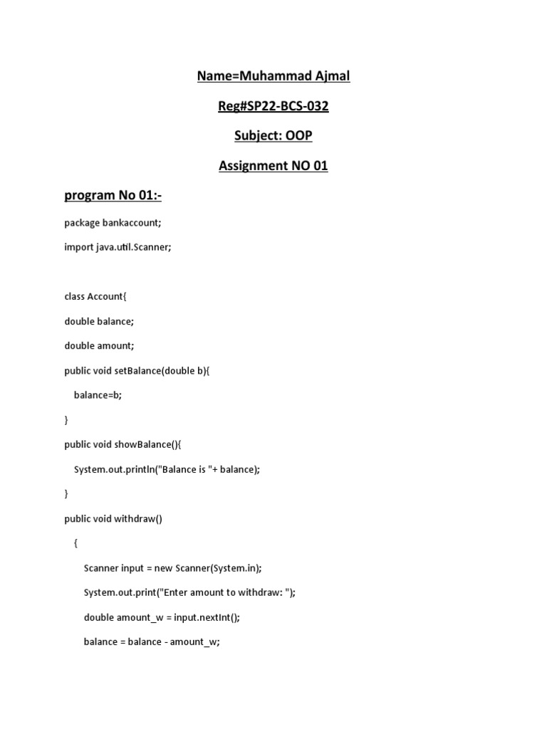 SP22-BCS-032 (Assignment No 1) | PDF | Software Development | Information Technology Management