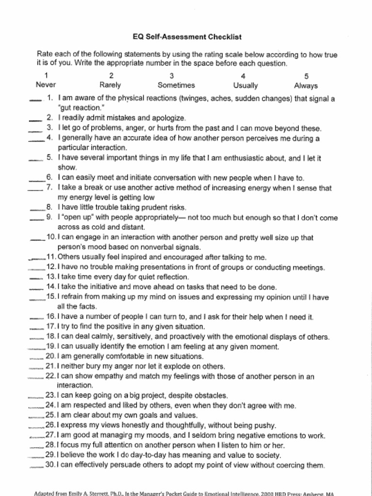 1HA#6 EQ Self Assessment | PDF