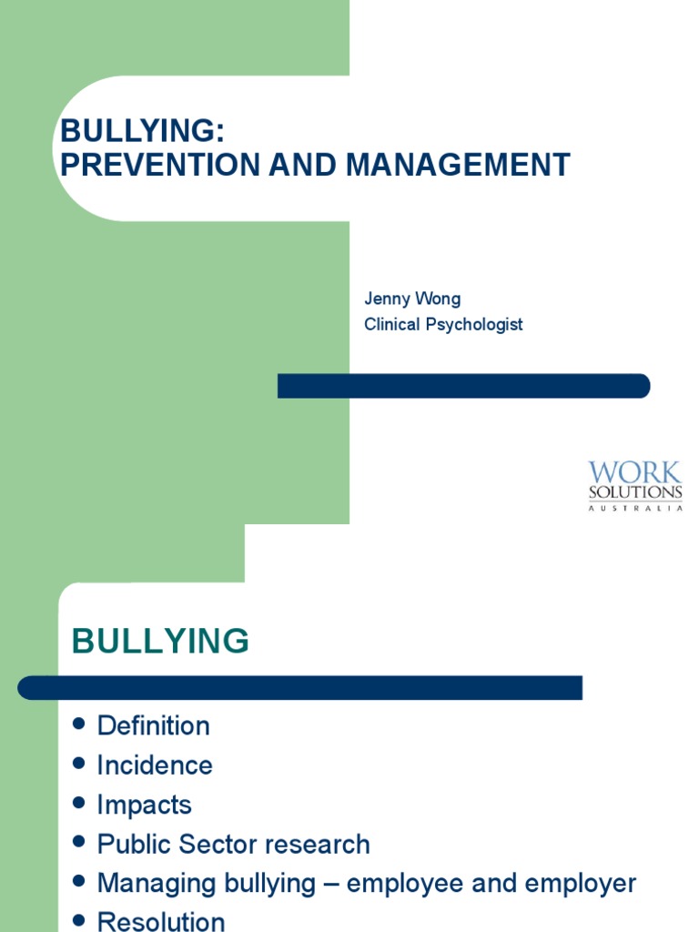 Bullying Seminar Revised | PDF | Workplace Bullying | Bullying