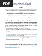 Form ISR-4: Request For Issue of Duplicate Certificate and Other ...