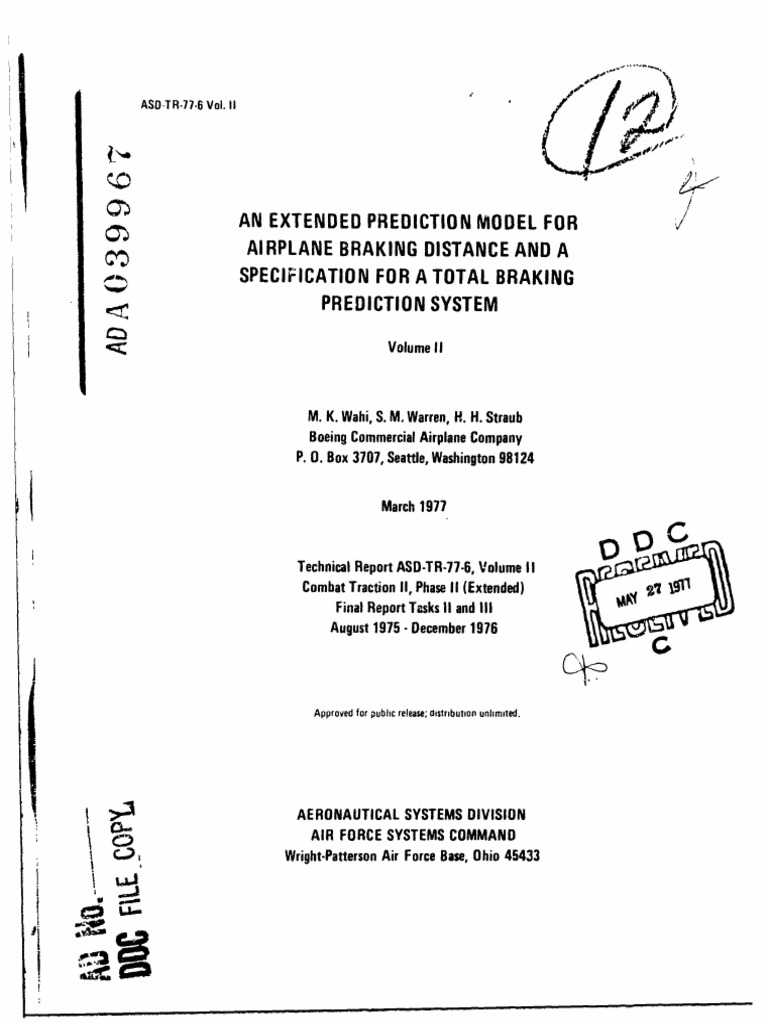 An Extended Prediction Model For Airplane Braking Distance and A ...