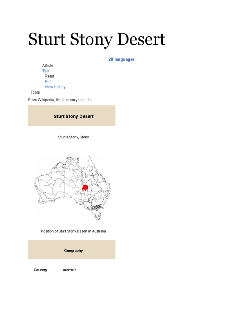 Sturt Stony Desert | PDF | Earth Sciences