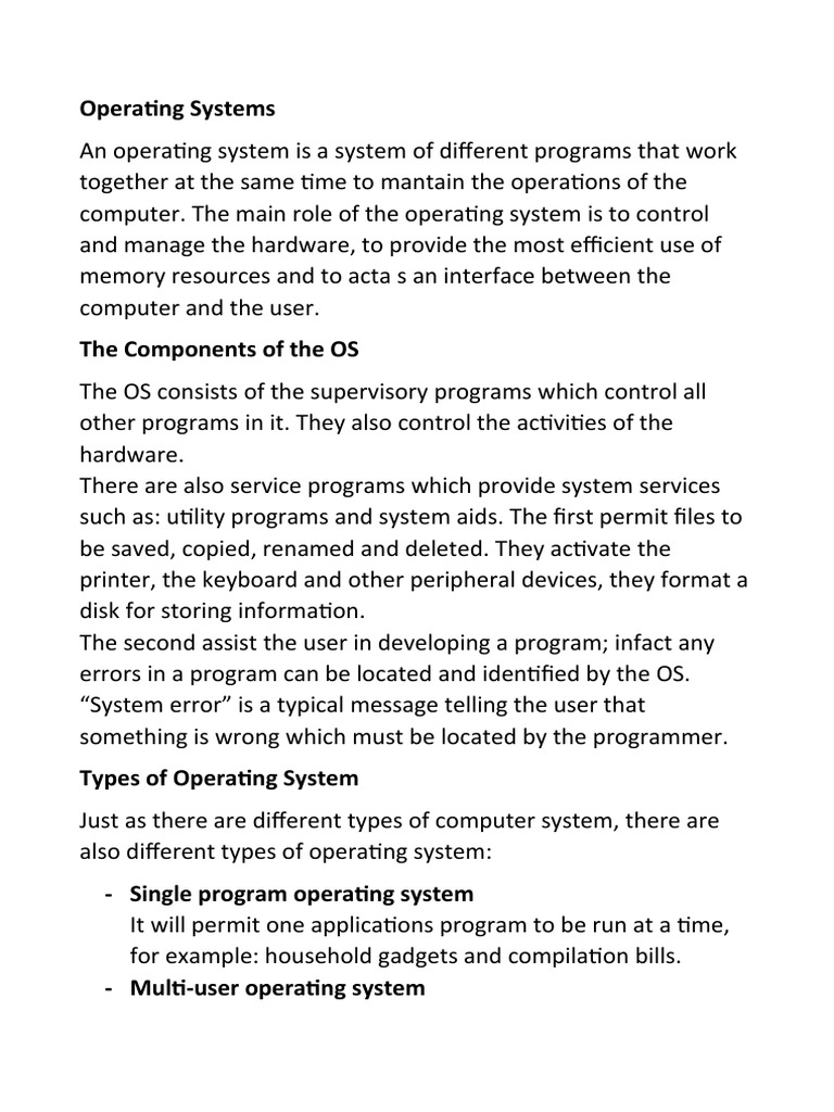 Operating Systems | PDF | Operating System | Programming Operating Systems | PDF | Operating System | Programming