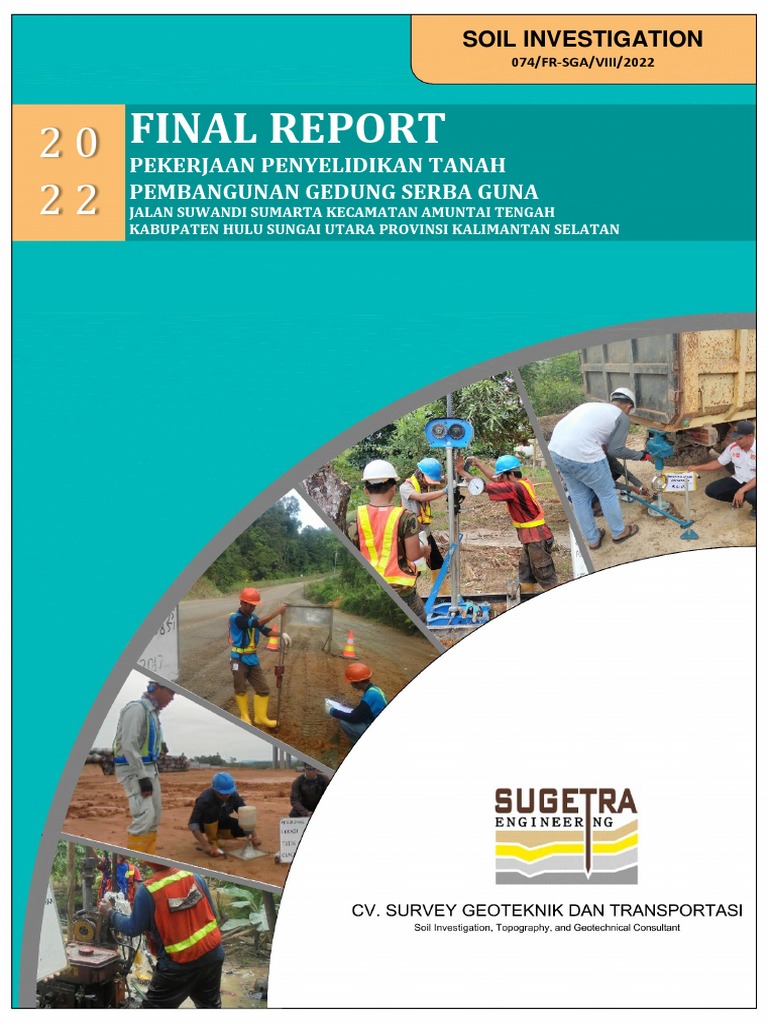 Final Report: Pekerjaan Penyelidikan Tanah Pembangunan Gedung Serba ...