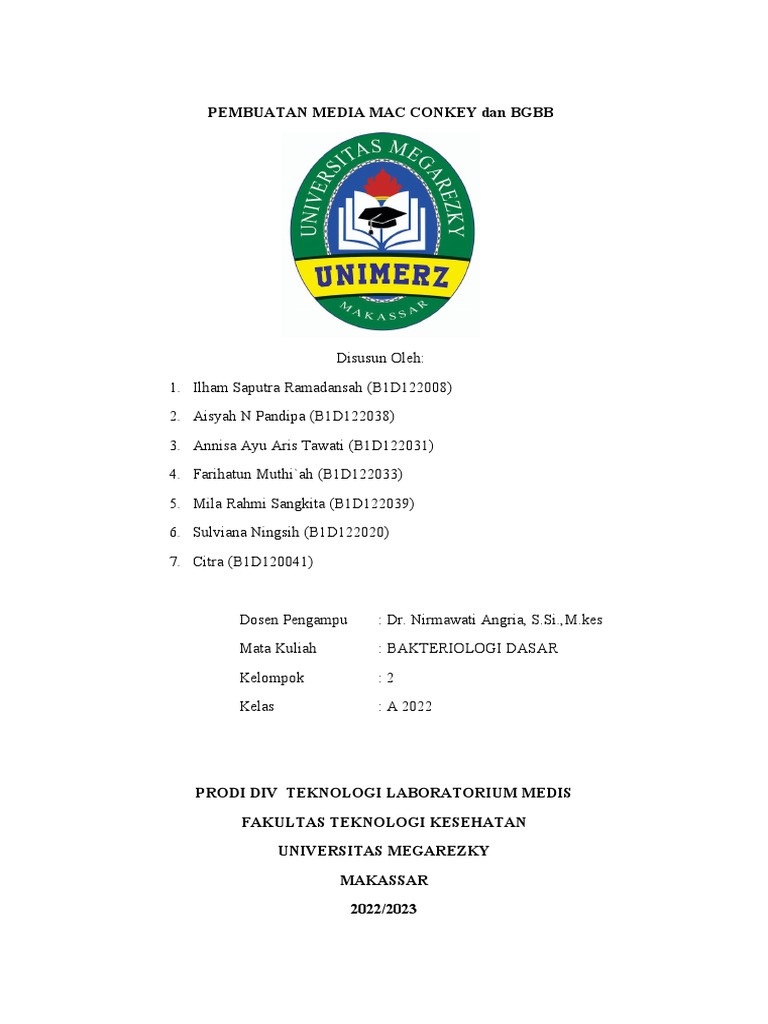 PEMBUATAN MEDIA MAC CONKEY Dan BGBB | PDF