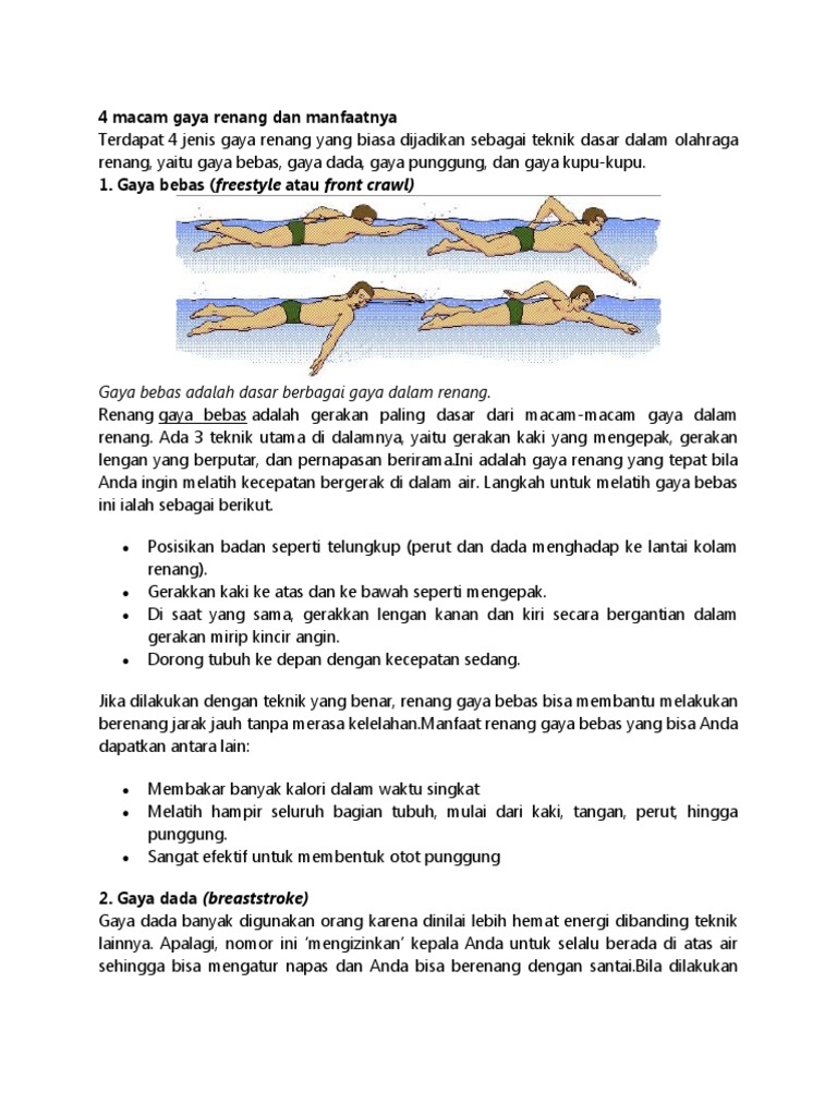 4 Gaya Renang | PDF