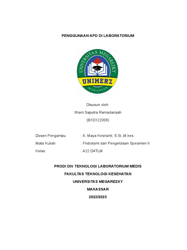 Penggunaan Apd Di Laboratorium | PDF