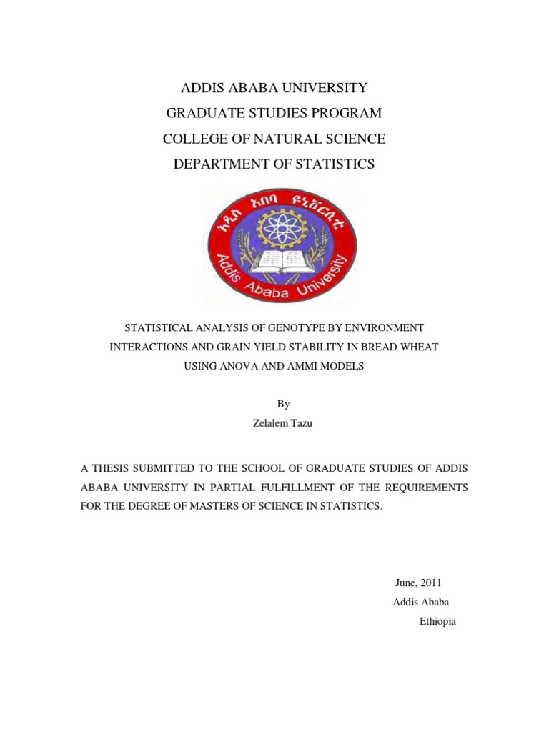 Zelalem Tazu GxE | PDF