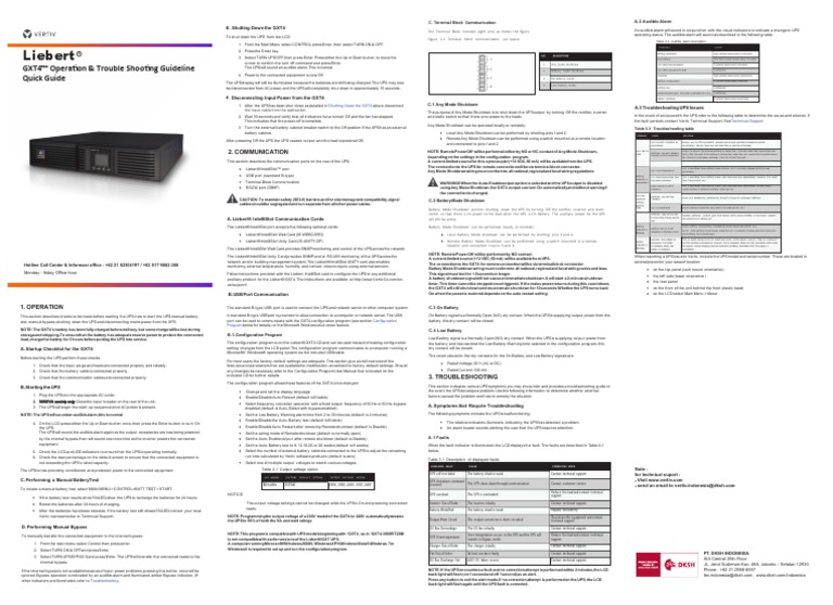 Manual Vertiv GXT4 | PDF