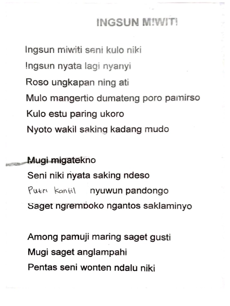 Lagu2 Topeng Ireng | PDF