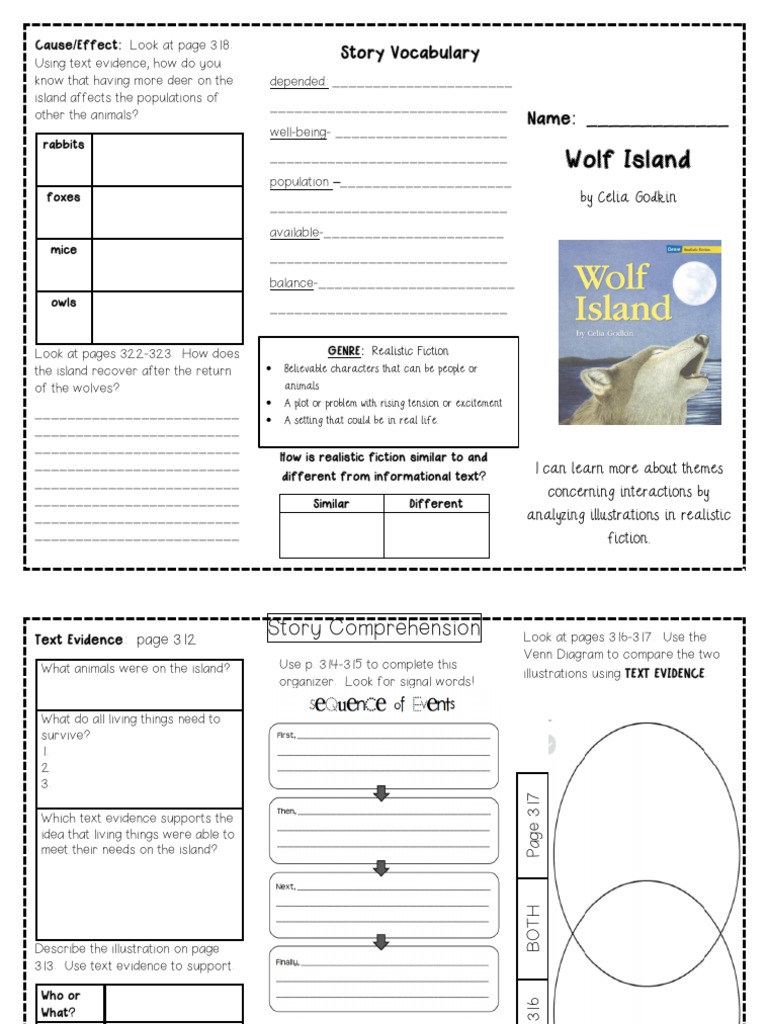 Wolf Island: Story Vocabulary | PDF