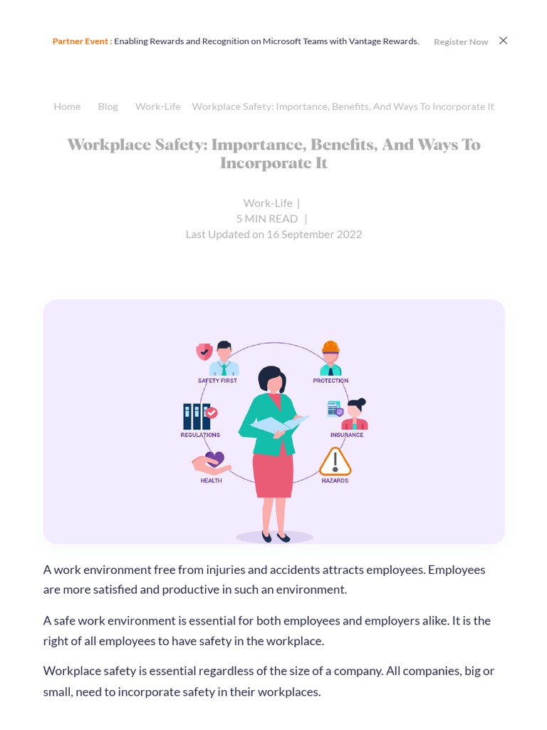 Workplace Safety - Importance, Benefits and Ways To Create A Safe ... Workplace Safety - Importance, Benefits and Ways To Create A Safe ...