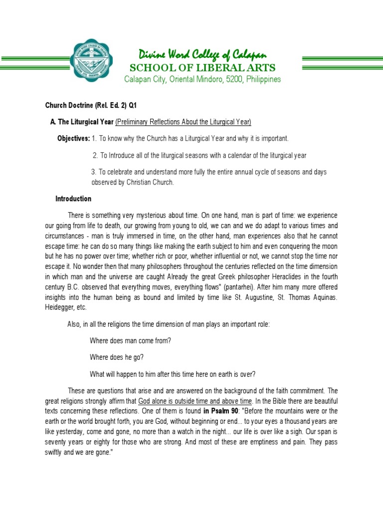 CD-Module 1 Q1 | PDF | Catechism