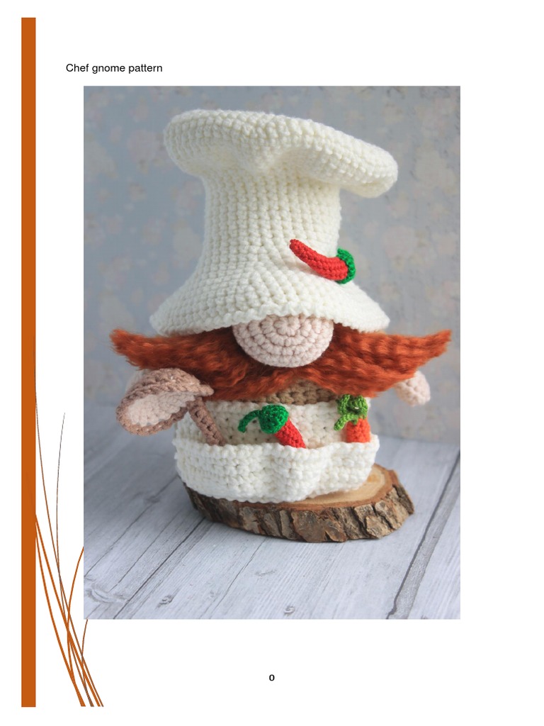 Chef Gnome Pattern | PDF | Crochet | Crafts