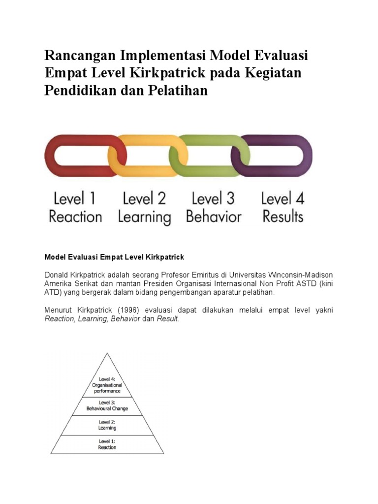 Evaluasi Model Kirkpatrick dalam Pelatihan | PDF