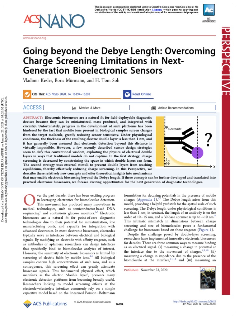 Bio-Electronic Sensors | PDF | Biosensor | Capacitor