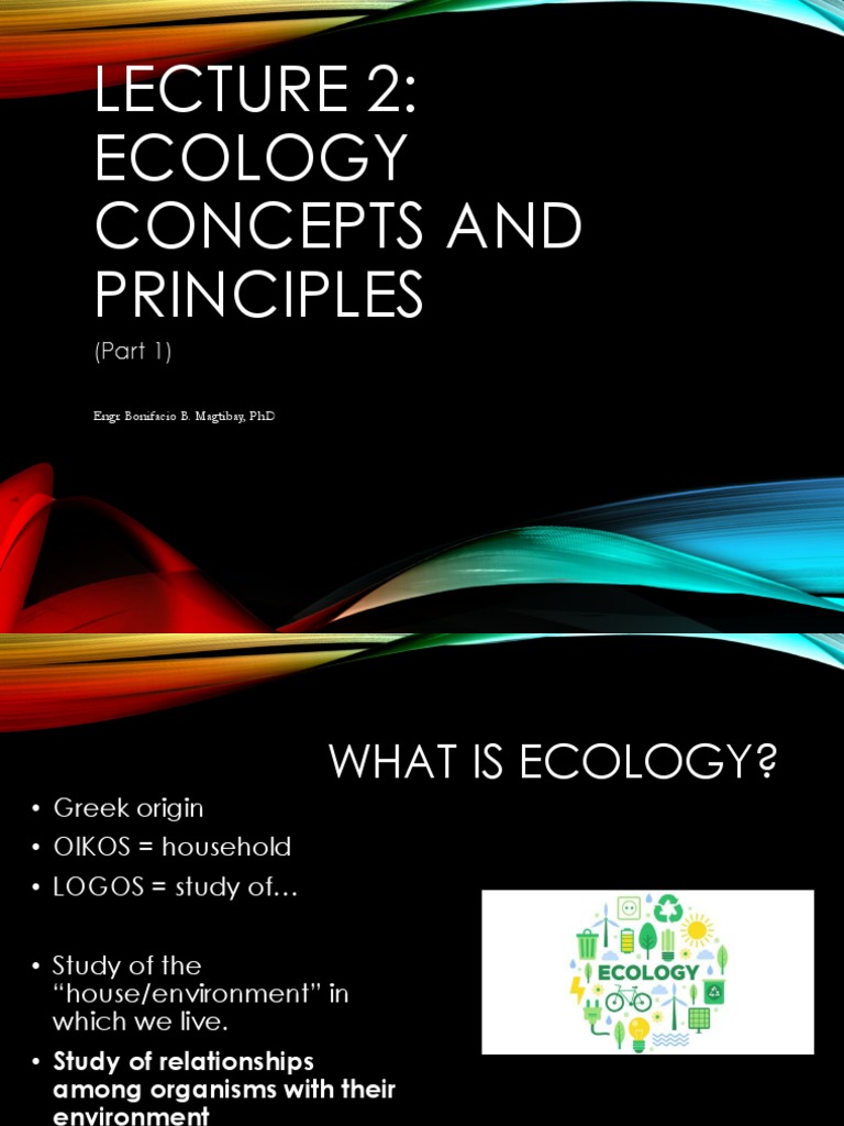 Lecture 2 - Ecological Concepts and Principles (Part 1) | PDF ...