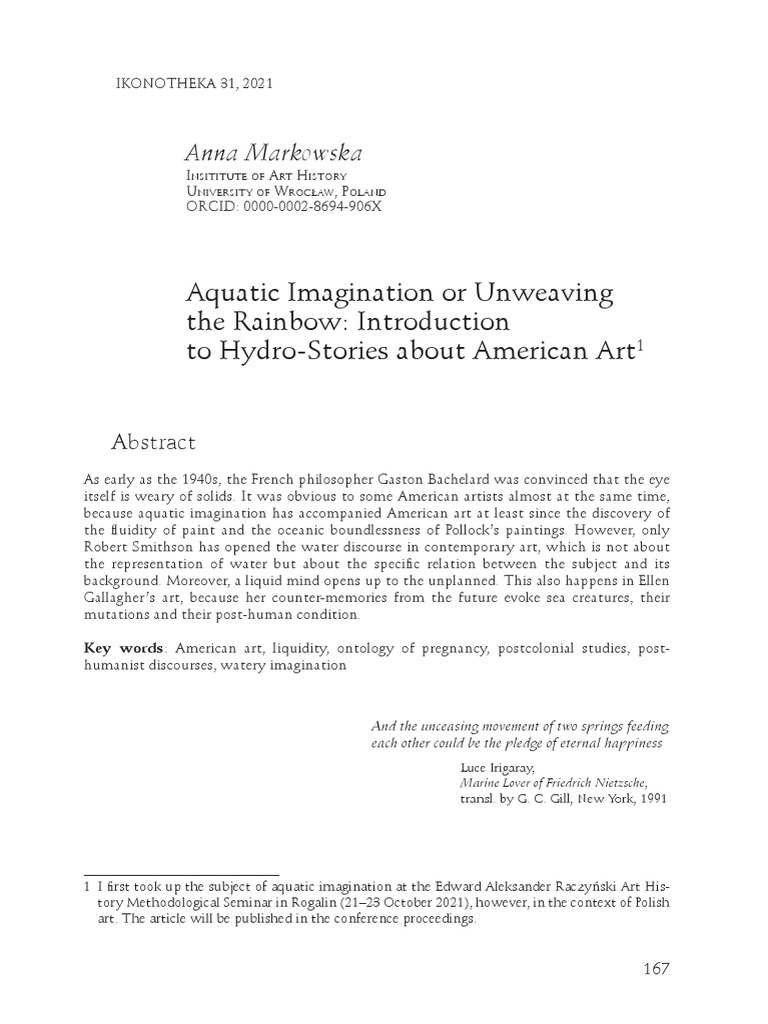 Aquatic Imagination or Unweaving The Rainbow: Introduction To Hydro ...