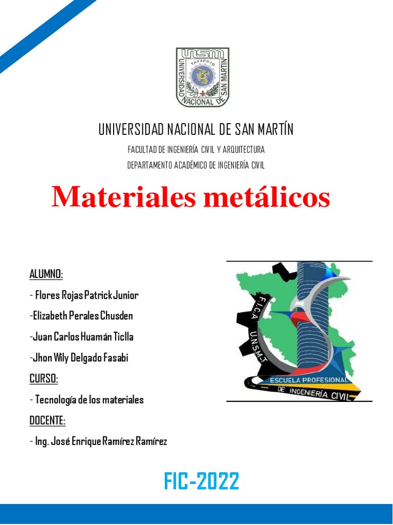 Materiales metálicos | PDF | Rieles | Bronce