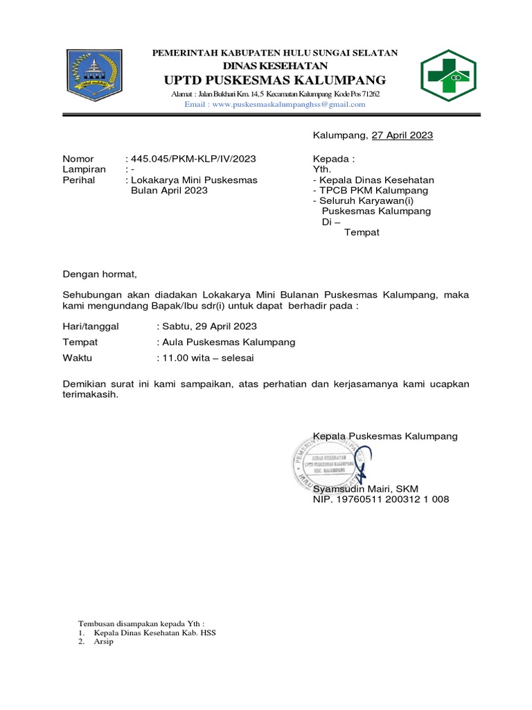 Contoh Undangan Lokmin | PDF