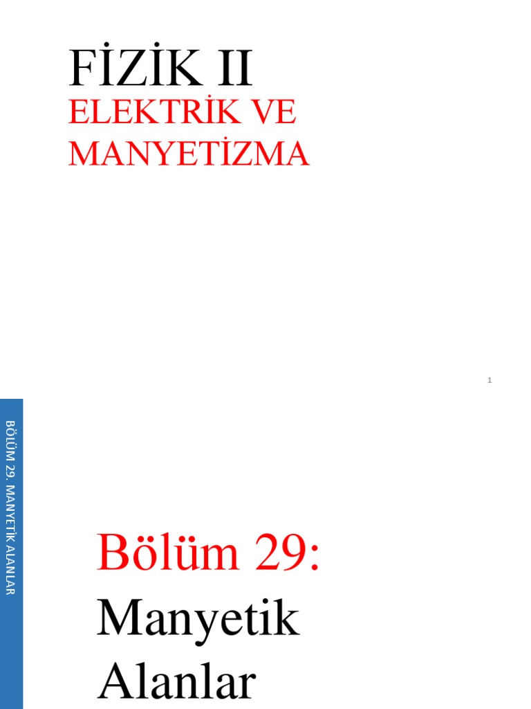 Genel Fizik 2 Ders 9 Manyetik Alan 1 | PDF