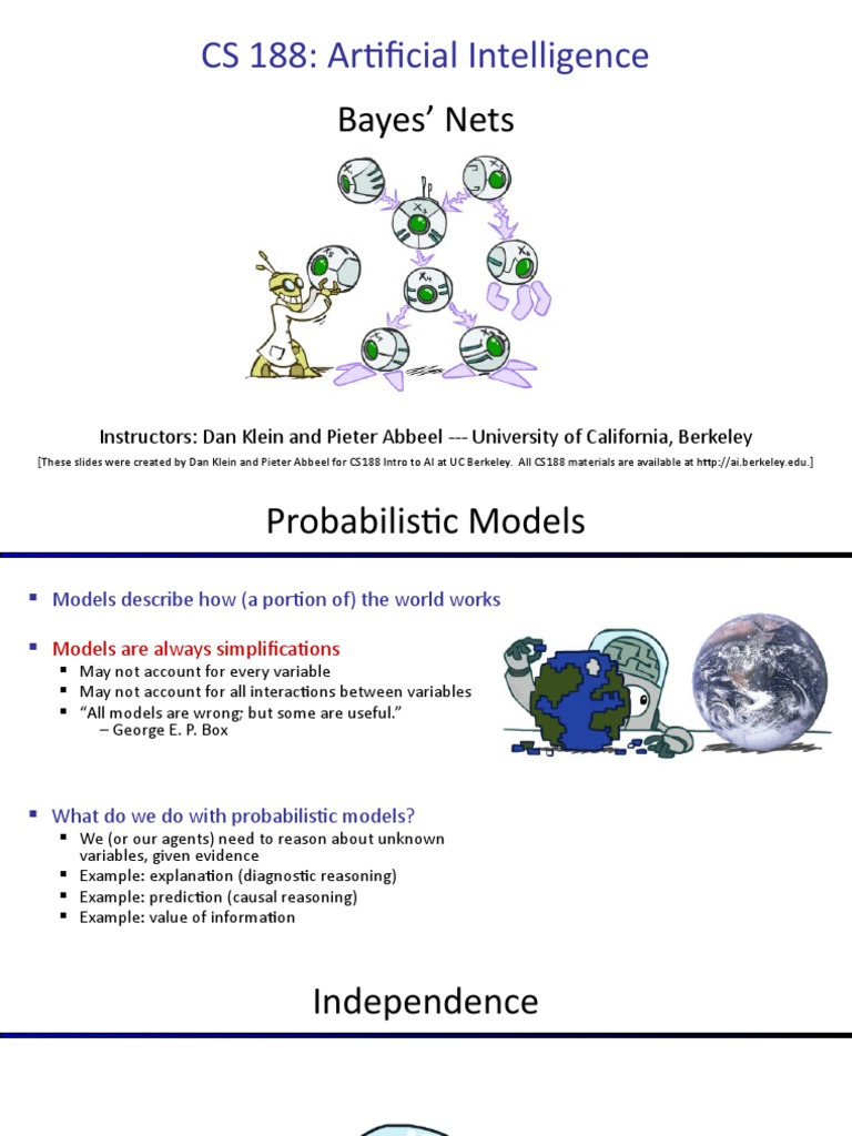 CS188 Bayes' Nets Guide | PDF | Causality | Statistical Inference