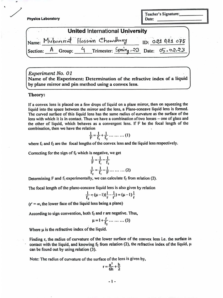 Lab Experiment 01 Complete | PDF