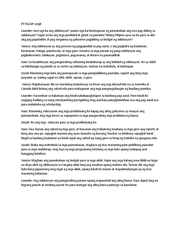 PT FIL - AP Script | PDF